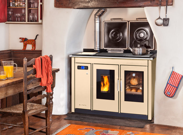 Klover Smart 120 Traditional Wood Pellet Boiler, Cooker Stove